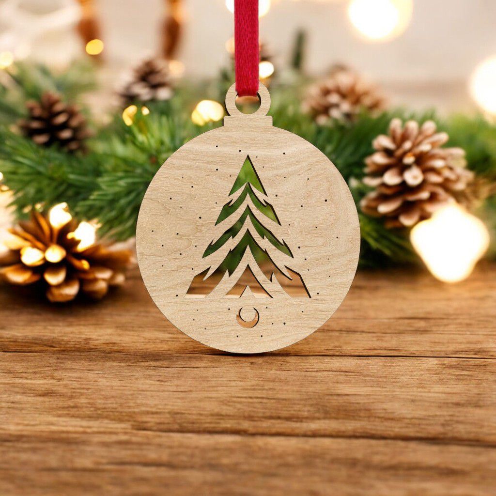 Laser Cut Bauble Tree Ornament CDR DXF EPS SVG File Free Download | Vecty