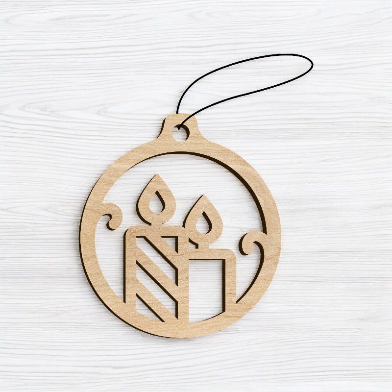 Laser Cut Candle Bauble CDR DXF EPS SVG File Free Download | Vecty