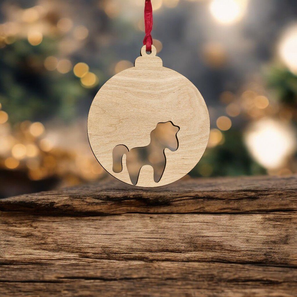 Laser Cut Christmas Horse Bauble CDR DXF EPS SVG File Free Download | Vecty