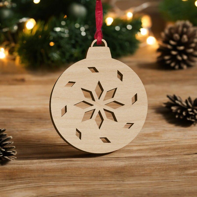 Laser Cut Christmas Tree Bauble Ball CDR DXF EPS SVG File Free Download ...