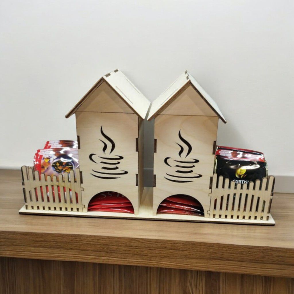 Laser Cut Double Tea House for Disposable Tea Bags DXF File Free ...