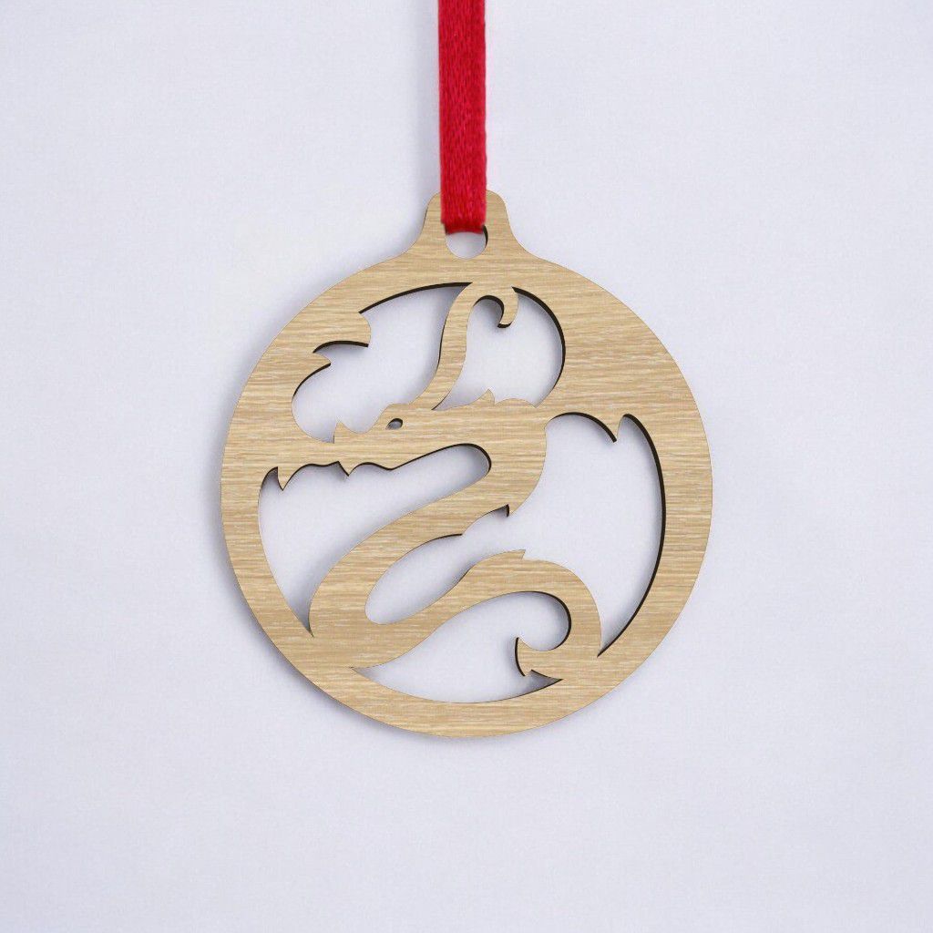 Laser Cut Dragon Christmas Bauble CDR DXF EPS SVG File Free Download ...