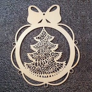 Laser Cut Filigree Style Christmas Tree Ornament CDR DXF SVG File Free ...