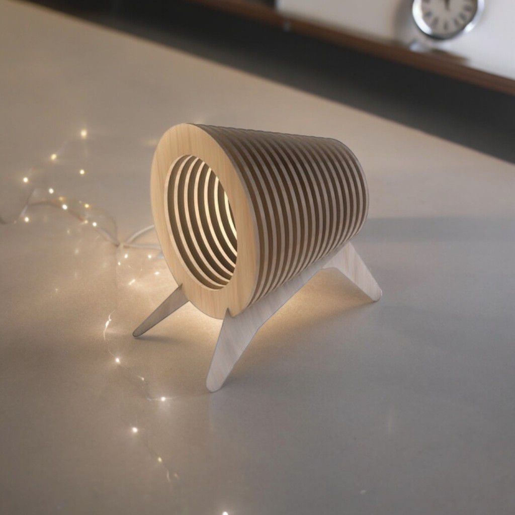 Laser Cut Layer Round Table Lamp DXF File Free Download | Vecty