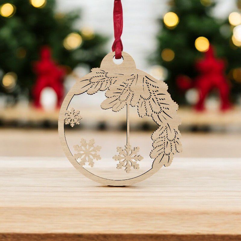 Laser Cut Ornate Bauble Christmas Tree Decoration CDR DXF SVG File Free ...