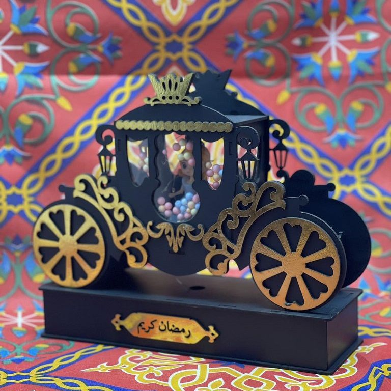 Laser Cut Princess Carriage Lamp Ramadan Lantern CDR DXF SVG File Free ...