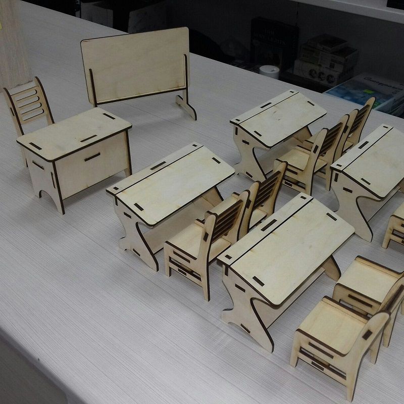 Miniature Classroom Furniture for Kids Laser Cut CDR File Free Download ...