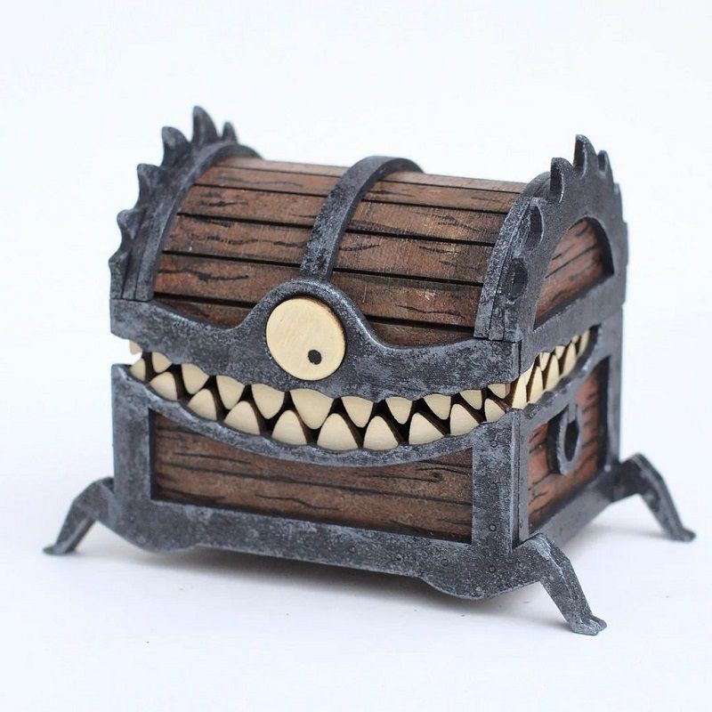 Monster Treasure Chest Halloween Box Laser Cut CDR File Free Download ...