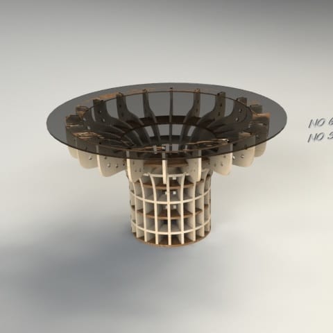 Parametric Round Table Laser Cut CDR DXF File Free Download | Vecty