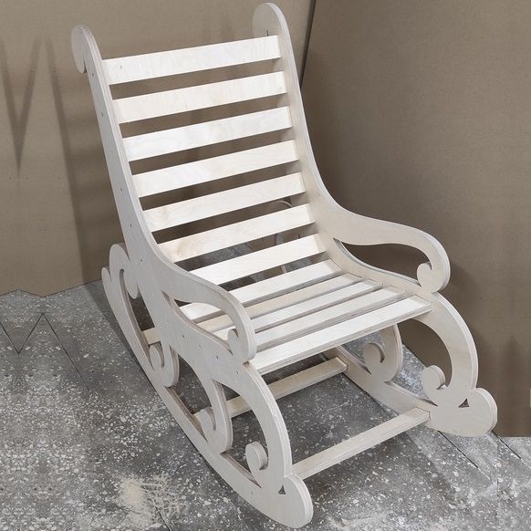 Slatted Wood Rocking Chair Laser Cut AI CDR DXF PDF SVG File Free ...