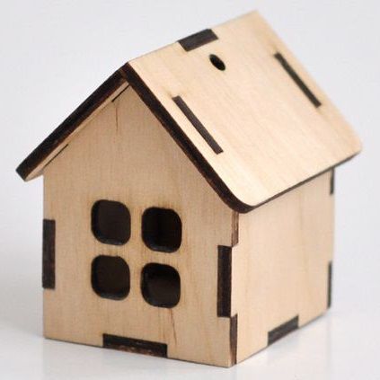 Small 3D Puzzle House Laser Cut AI CDR DXF PDF SVG File Free Download ...