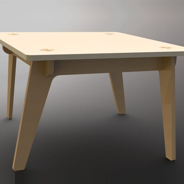 Square Wooden Table Laser Cut CDR File Free Download | Vecty