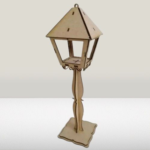 Vintage Street Lamp Post Lantern Laser Cut CDR File Free Download | Vecty