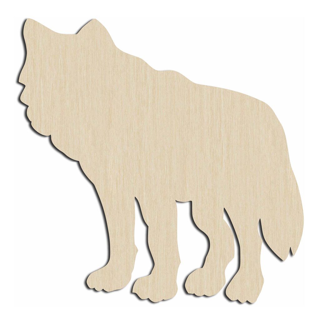 Laser Cut Wood Wolf Cutouts & Shapes
