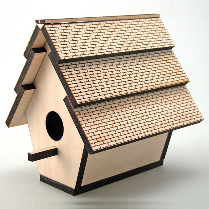 Wood Birdhouse for Garden Laser Cut AI CDR DXF PDF SVG File Free ...