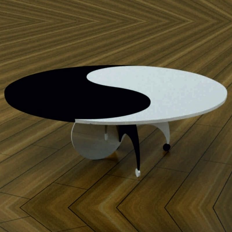 Wooden Yin Yang Table Laser Cut CDR DXF File Free Download | Vecty