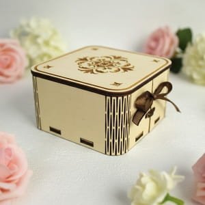 Personalized Deep Gift Box with Hinged Lid Laser Cut DXF File Free ...