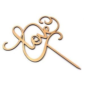 Laser Cut I Love You Heart with Wings Cake Topper CDR SVG File Free ...