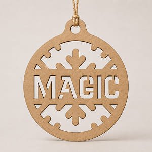Laser Cut Miracle Christmas Ornament CDR DXF SVG File Free Download | Vecty