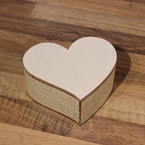 Laser Cut Love Heart Wooden Gift Box SVG File Free Download | Vecty