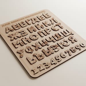 Laser Cut Montessori Russian Alphabet Puzzle Board DXF File Free ...