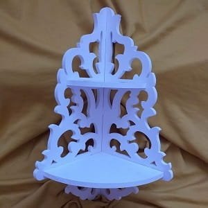 5 Tier Zigzag Floating Corner Shelf for Living Room Laser Cut CDR DXF ...