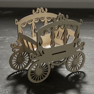 Laser Cut Brougham Style Carriage 3D Wood Model PDF File Free Download ...