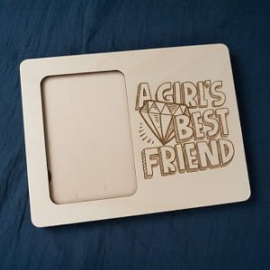 Laser Cut Wooden Best Friend Photo Frame CDR SVG File Free Download | Vecty