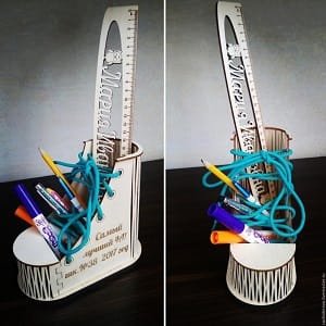 Laser Cut Decorative Desk Organizer for Pens Markers Scissors CDR File ...