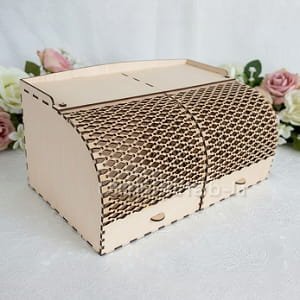 Laser Cut Wooden Bread Box with Roll Top Lid Kitchen Storage CDR SVG ...