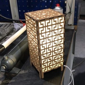 Laser Cut Wooden Table Lamp with Intricate Pattern DXF File Free ...