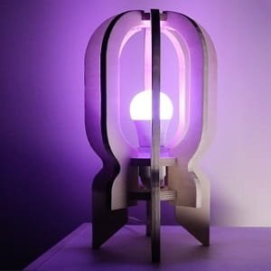 Laser Cut Wooden Table Lamp with Desk Organizer DXF File Free Download ...