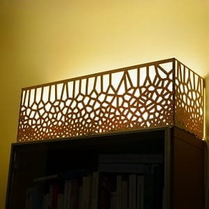 Laser Cut Wooden Table Lamp Box with Floral Pattern CDR File Free ...