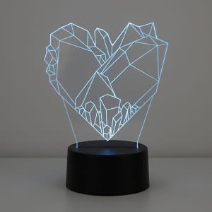 Laser Engraved Acrylic Crystal Figurine LED Table Lamp CDR DXF File ...