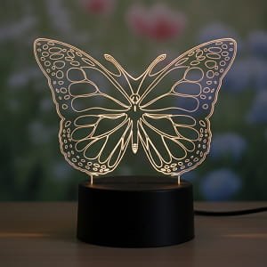 Laser Engraved Cybertruck 3D Optical Illusion Night Light CDR File Free ...